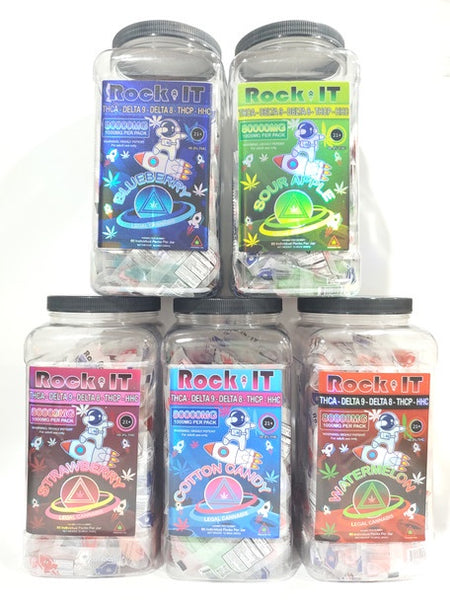 Rock-It THC-A, Delta-9, Delta-8, THC-P & HHC 1000mg Single Gummy – Vape ...